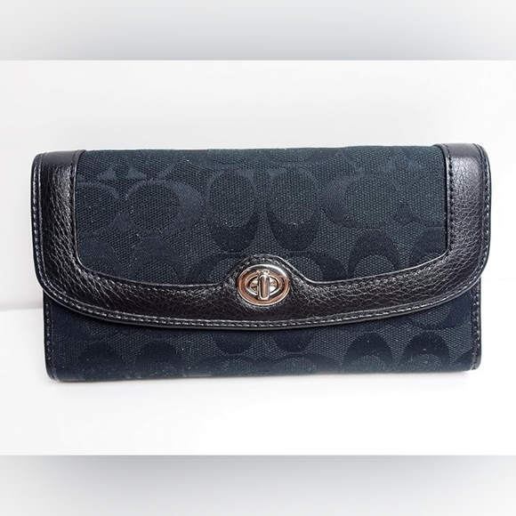Coach | Bags | Coach Designer Park Signature Checkbook Wallet | Poshmark